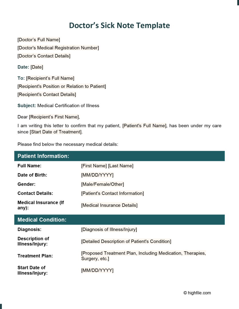 Free Doctor’s Note Forms and Templates - eDocNotes.com