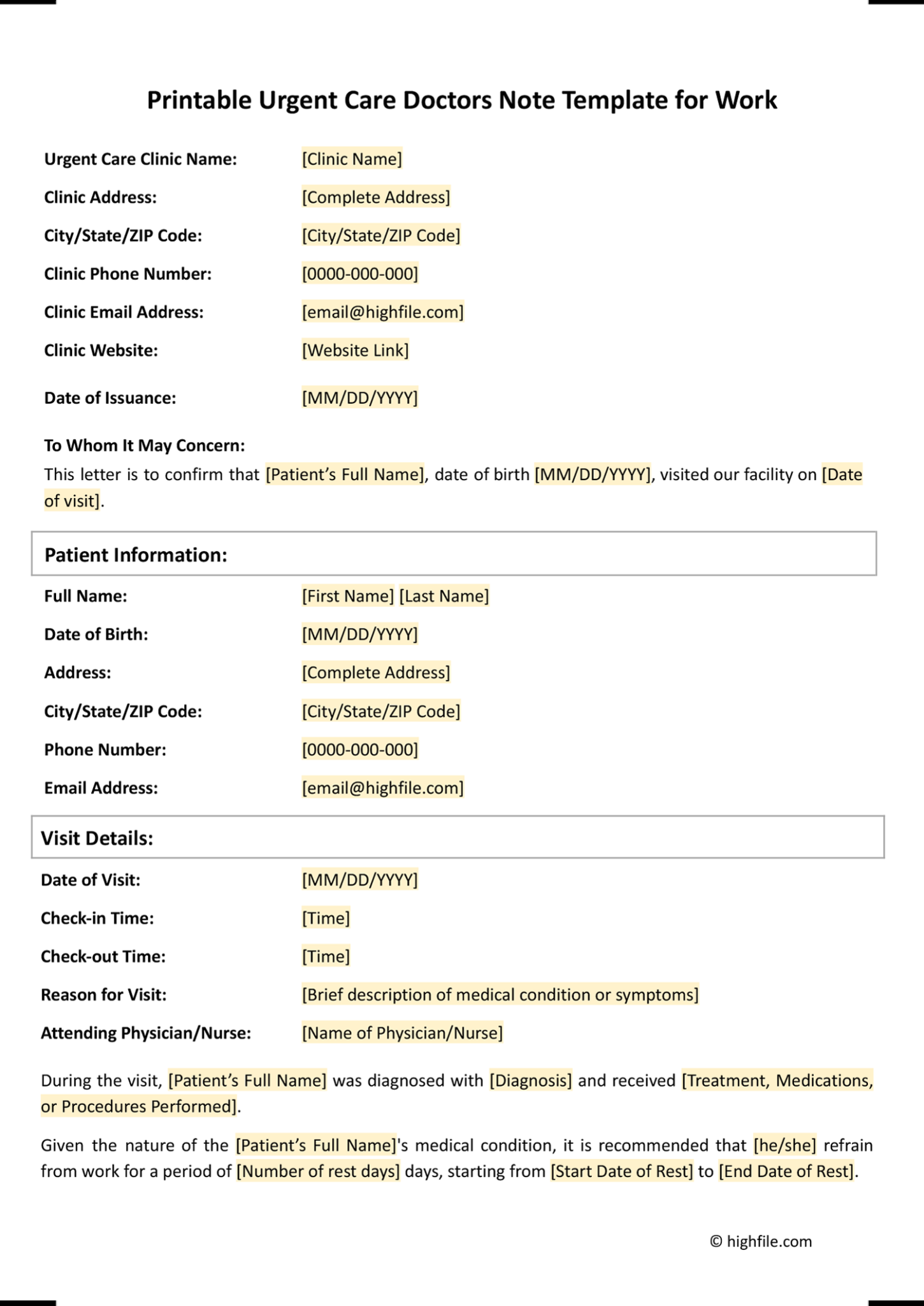 Free Doctor’s Note Forms and Templates - eDocNotes.com