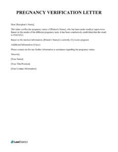 Doctor’s Note for Pregnancy – eDocNotes.com